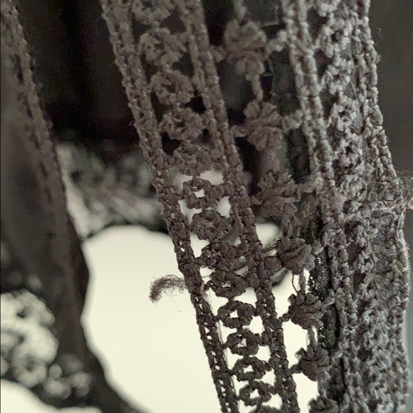 yishangyi | Tops | Yishangyi Black Lace Top Flyaway Back | Poshmark